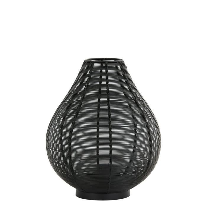 Light & Living Photophore Suneku - Noir - Ø22cm - Cdiscount Maison