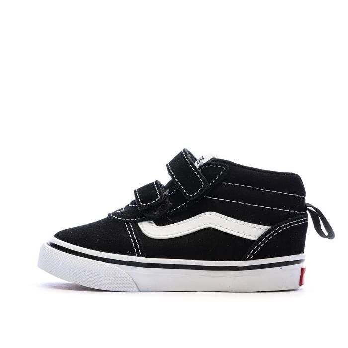 Basket - VANS - Td Ward Mid - Noir - Enfant - Lacets - Plat Noir ...