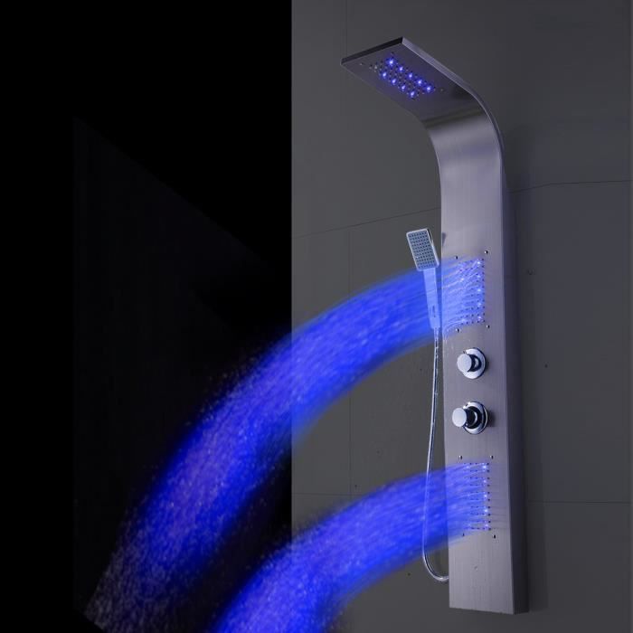 LED Panneau de douche Moderne avec douchette Colonne de douche massage ...