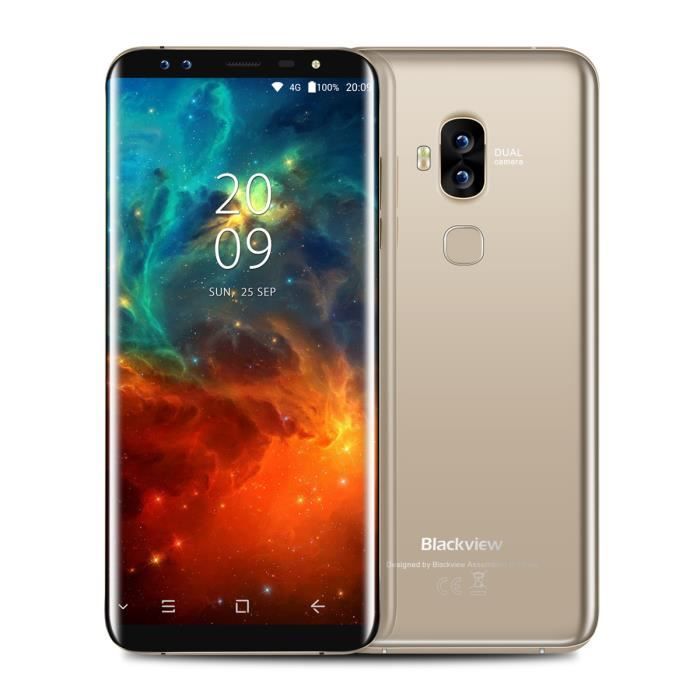 Blackview S8 4G Smartphone Android 7.0 MTK6750T Octa Core 1.5Ghz 4G + 64G 5,7 pouces HD 18: 9 ...