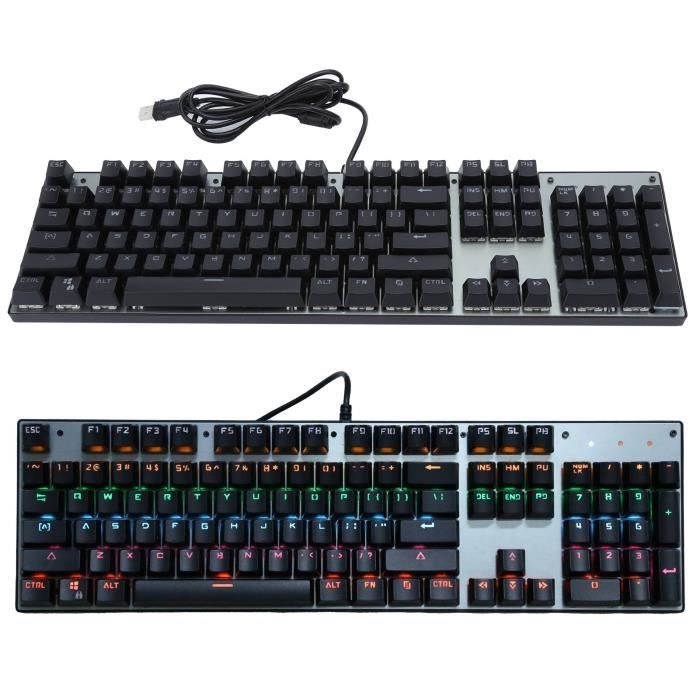 Clavier mécanique - QIILU - Modèle compact - Rétroéclairé - 9 modes de ...