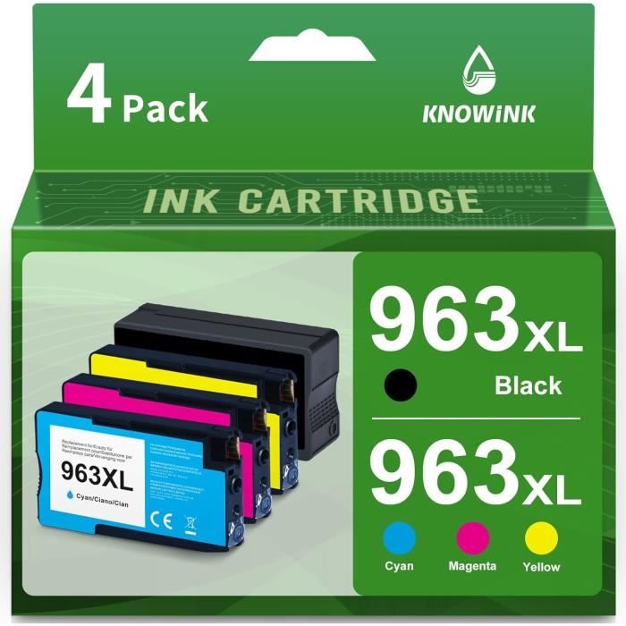 963Xl Encre Compatible Avec Cartouche Hp 963 Pack De 4 Cartouches Pour ...