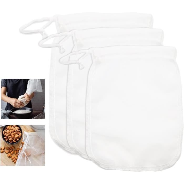 Sac À Lait Végétal Réutilisable Sac Filtrant Nylon Mailles Fines Pour ...