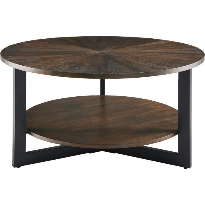 Table De Salon Ronde, Table Basse, Table Basse, Double Couche, Table De ...