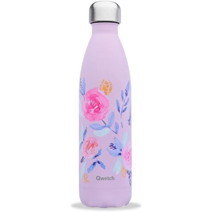 Qwetch - Bouteille Isotherme Rosa 750ml - Gourde Nomade Inox - 24h ...