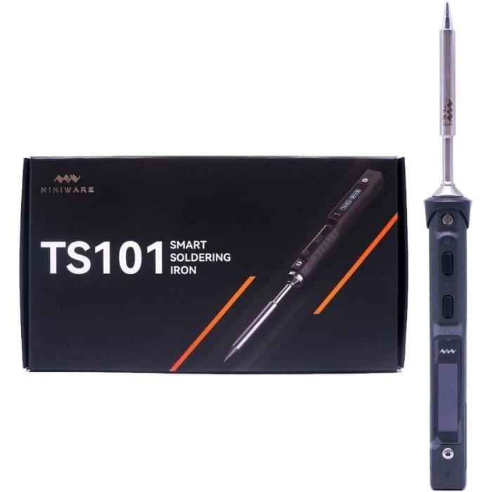 MINIWARE TS101 Fer à souder BC2 Tips Portable Digit DC5525 USB-C 65 W Température réglable 50 ...