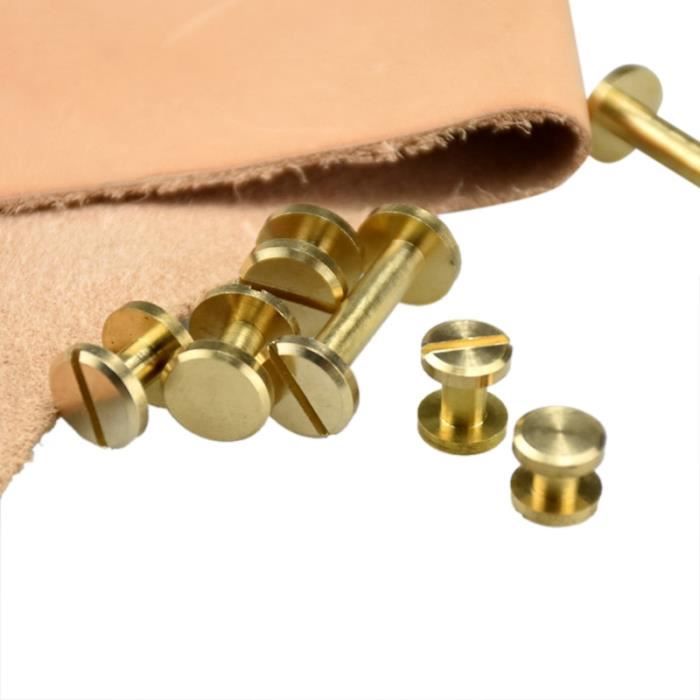 RIVET,15mm length--Rivets à vis en laiton, plat solide, sac à bricolage ...