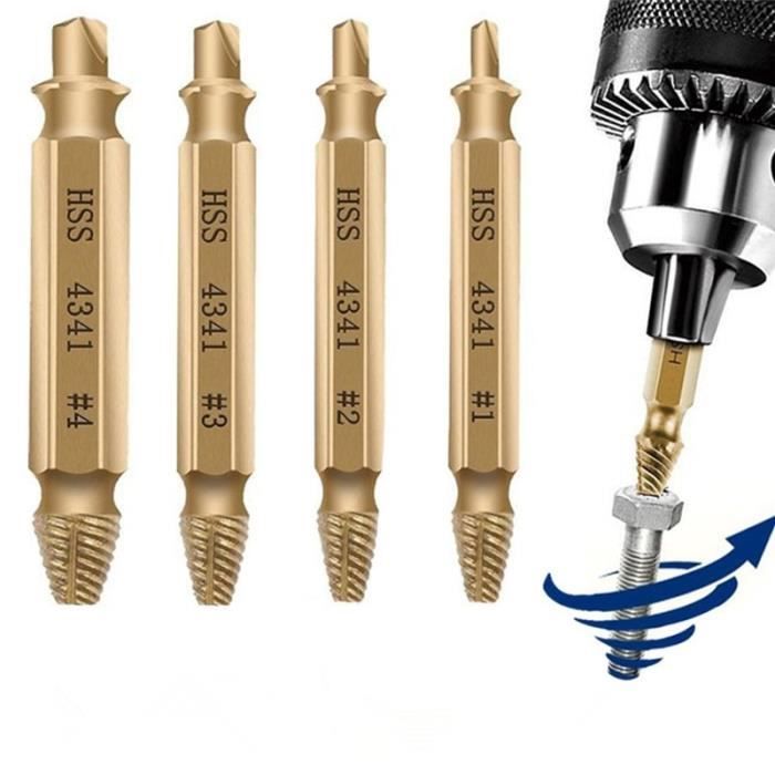 Or -Extracteur de vis cassé,jeu de guides de forets,extracteur de ...