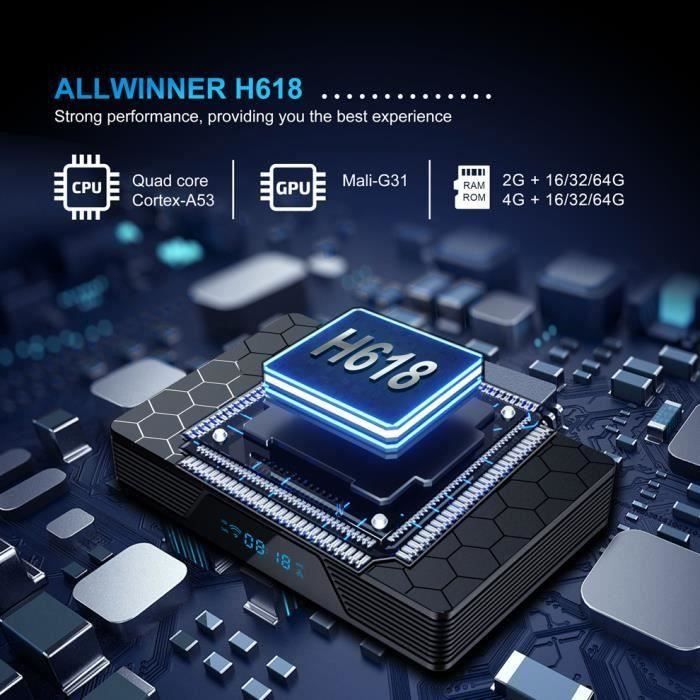 Box multimédia - NAPASA - X98H Pro - Android 12 - 4Go RAM - 32Go ...