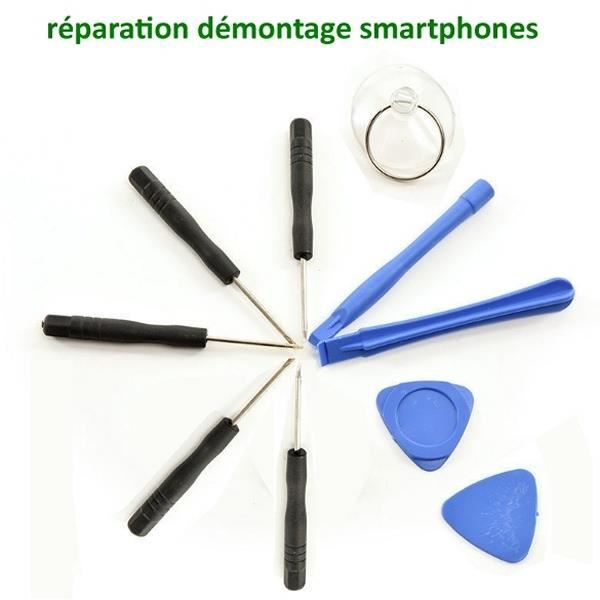 Kit 10 en 1 outils réparation démontage smartphone téléphone iPhone ...
