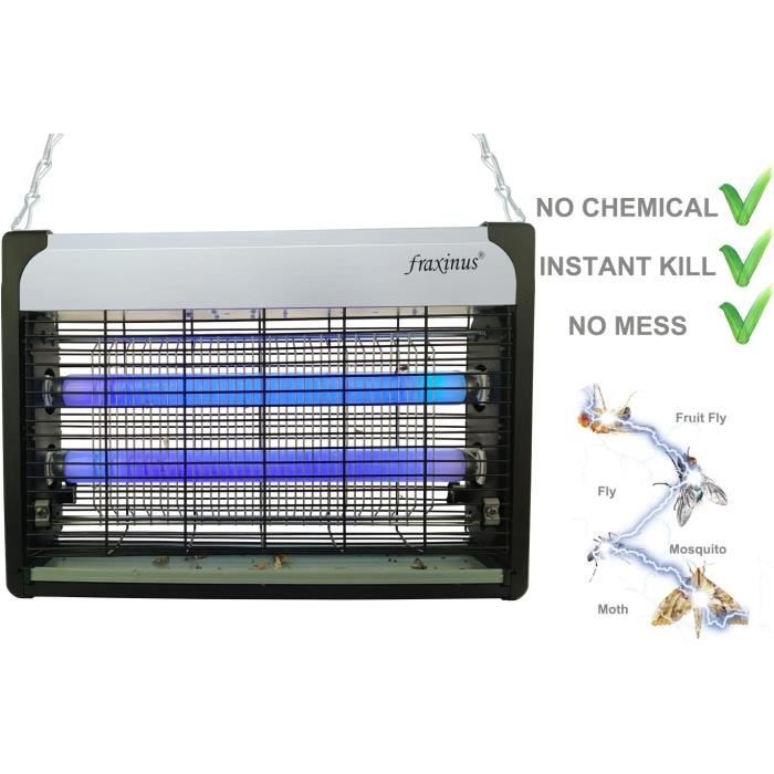 Fraxinus Tue Mouche Eléctrique 20W, Anti Moustique UV Lampe Piège à ...