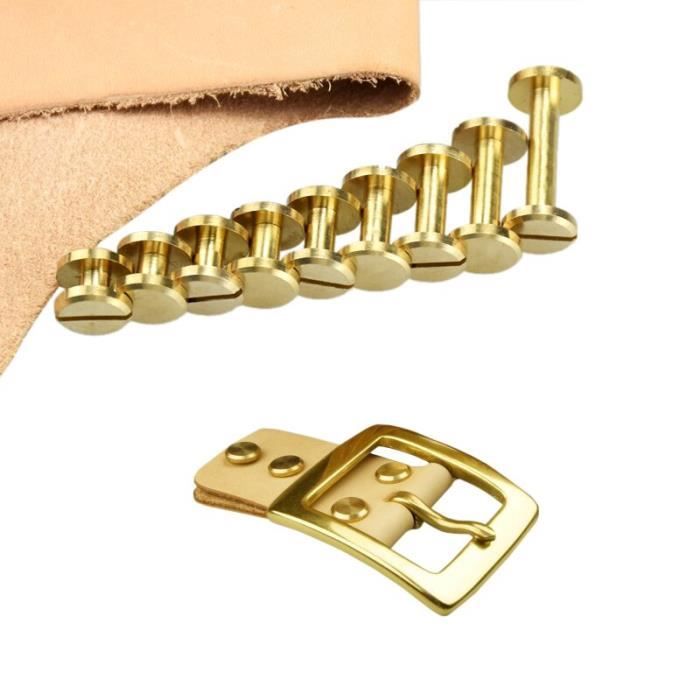 RIVET,15mm length--Rivets à vis en laiton, plat solide, sac à bricolage ...