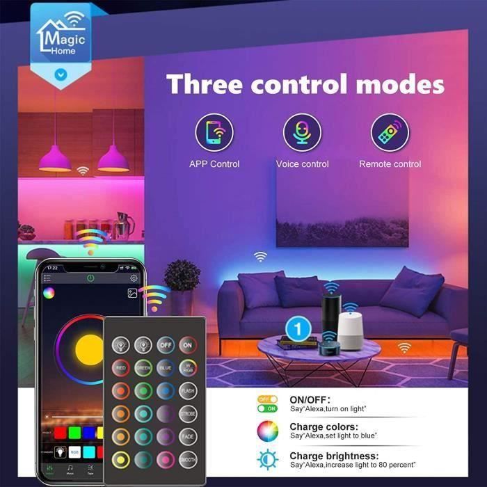 SKY-BANDE LED inco 15M Ruban LED Wifi 5050 RGB Bande Led Controcircleacute par APP du Smartphone ...