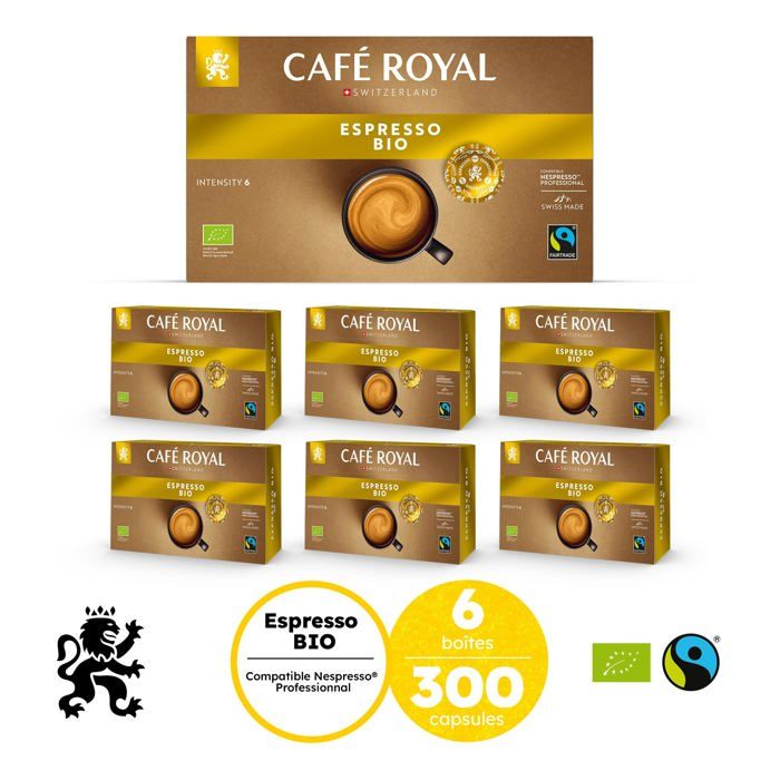 300 Capsules Compatibles NESPRESSO PRO® - CAFÉ ESPRESSO BIO - Dosettes ...