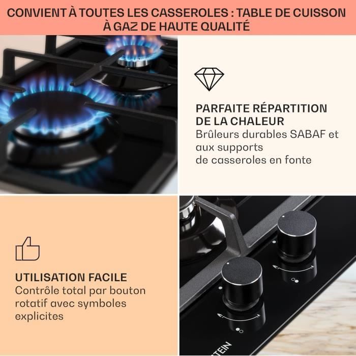 Klarstein Tables de Cuisson, Plaque de Cuisson, Electrique, 2 Feux de ...