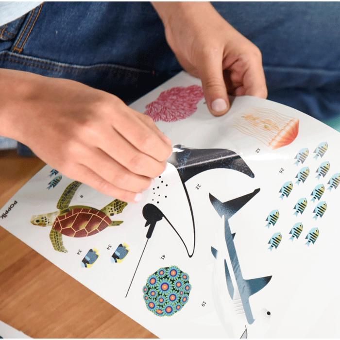 Poster géant 59 stickers Océan - POPPIK - Cdiscount Jeux - Jouets