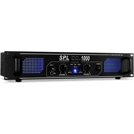 Amplificateur professionnel SkyTec SPL1000 - 2X 500 Watts - Noir - Cdiscount TV Son Photo