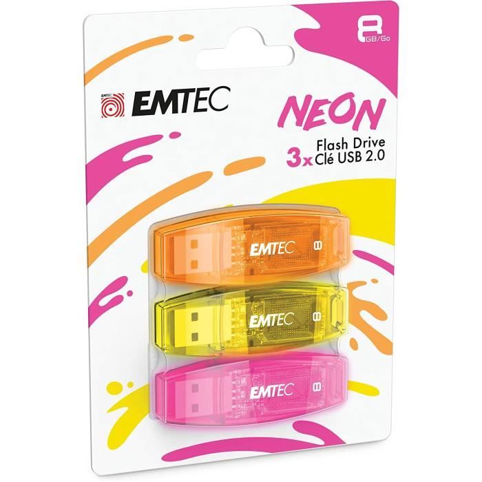 EMTEC Clé USB 2.0 C410 , Mémoire Flash Drive De 8 Go, Lecture 5Mb-S ...