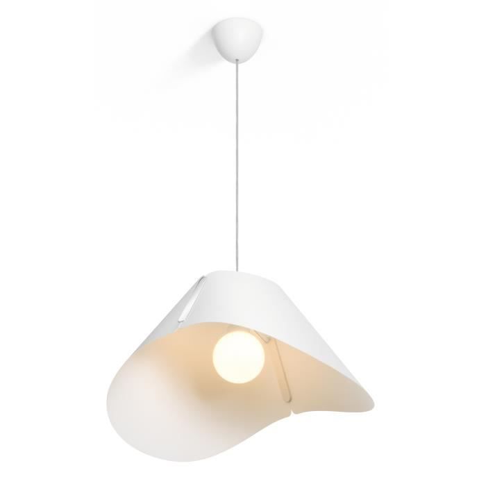 PHILIPS Lustre - suspension Ecru 1x60W 230V blanc - Cdiscount Maison
