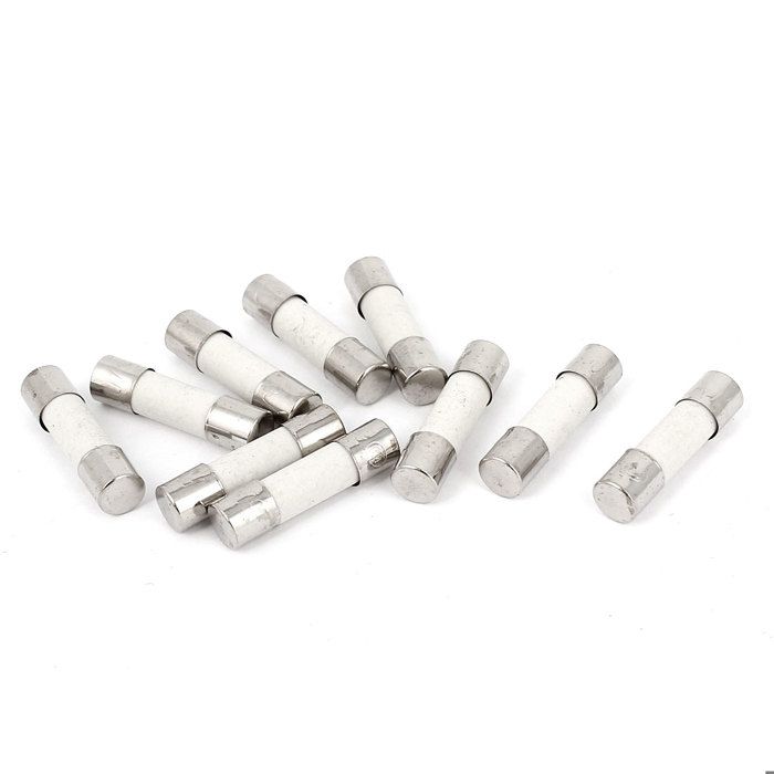 Fusible SOURCING MAP 10Pcs 5mm x 20mm 10 x 250V 3A Rapide Coup Rapide Céramique Fusibles Tubes ...
