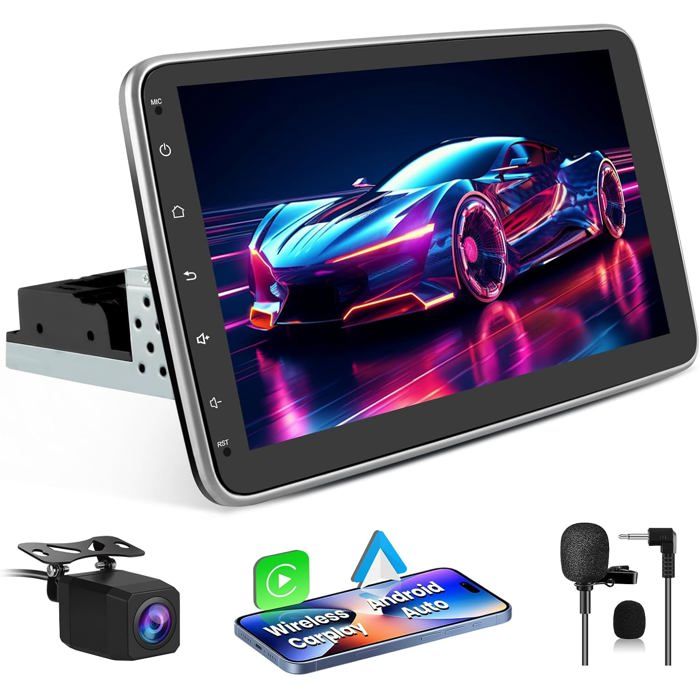 Autoradio Android 13 Universel 1 Din - Écran Tactile HD 10 Pouces, GPS ...