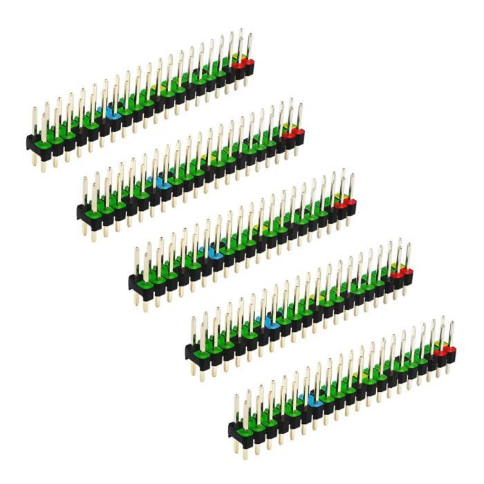 Coloré - 5 pièces 2*20 Pin GPIO En Tête Adaptateur pour Raspberry Pi ...