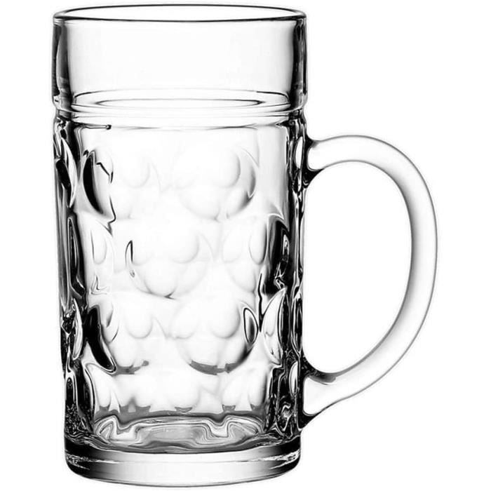 Verres Double Paroi900 ML Verre chope à bière Grande capacité Verre ...