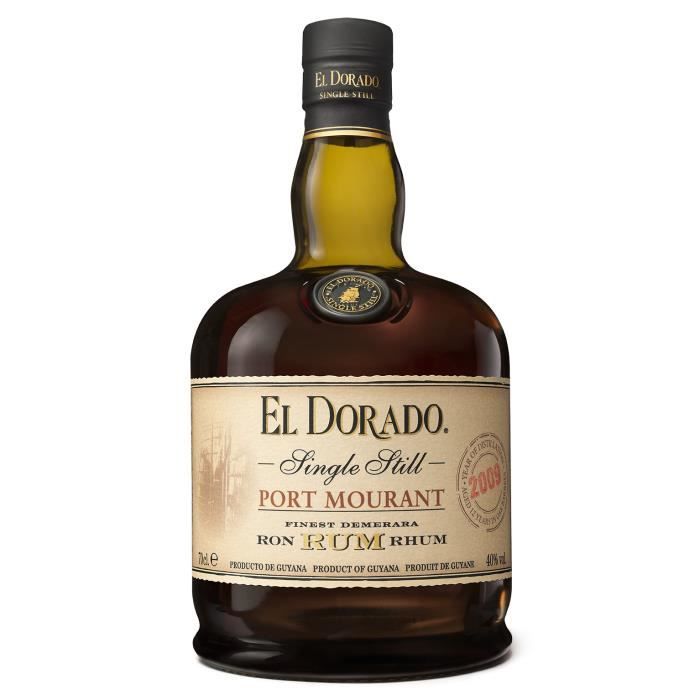 EL DORADO - Rhum Single Still Port Mourant 2009 - 12 ans - EL DORADO ...