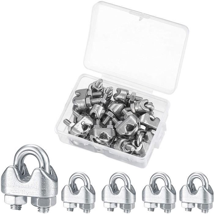 Serre Câbles, Attaches pour câbles métalliques M3, Boulons en U Clip de ...