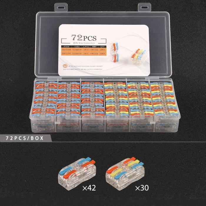 Connecteur,Bornier de câblage de câble électrique Compact universel ...