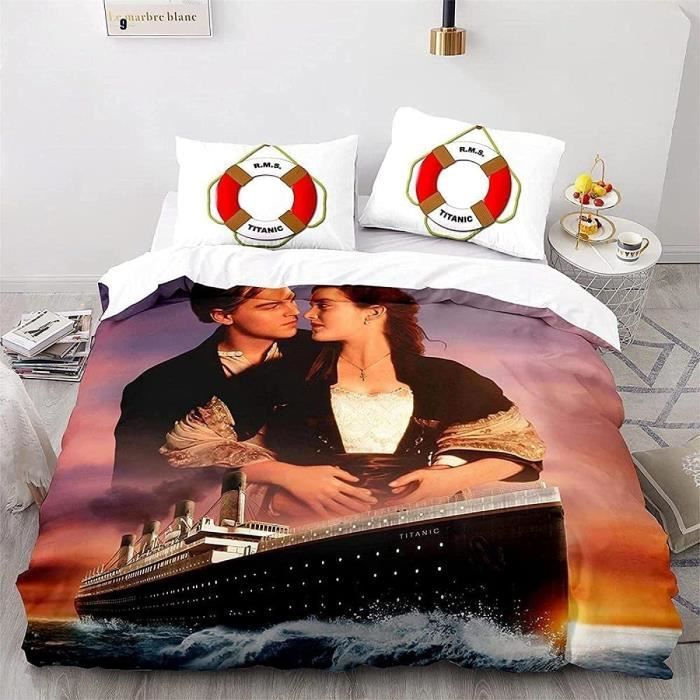 Titanic Parure de lit Titanic - Housse de couette pour adulte - Housse ...