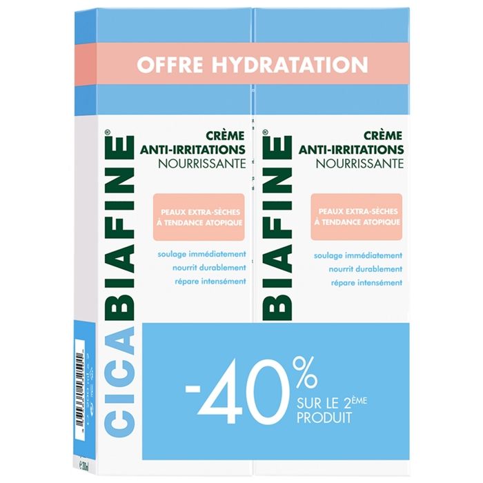 Cicabiafine Crème Hydratante Anti-Irritations Lot de 2 x 200ml ...