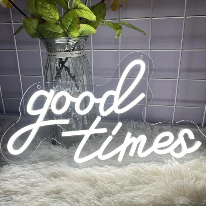 Neon Mural Good Times, 40 * 23Cm Led Néon Décoration Neon Led Flexible ...
