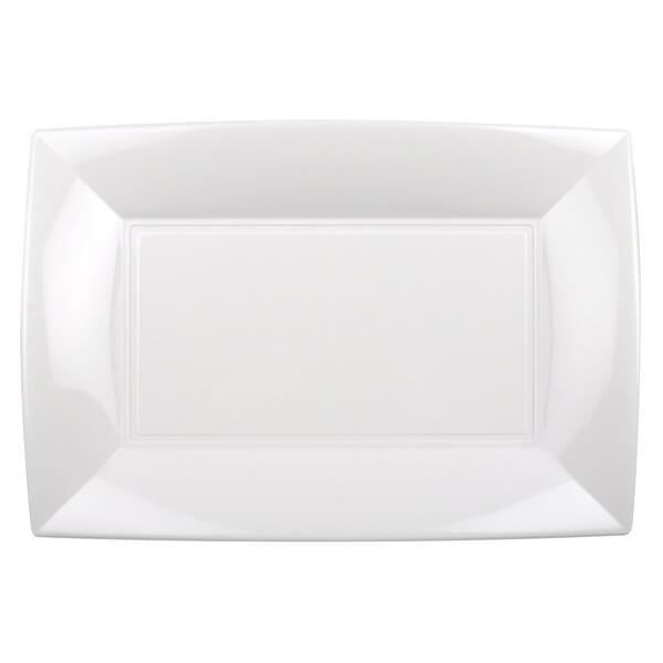 Assiette blanche rectangulaire - Achat / Vente pas cher