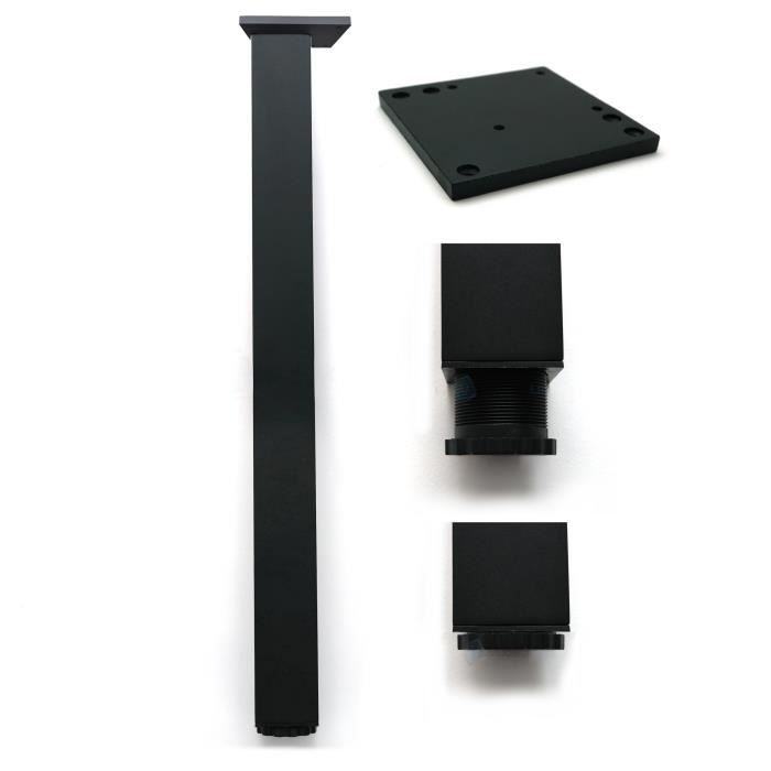 Lot de 4 pied de table 710mm aluminium - noir meuble cuisine Pieds de ... Lot de 4 pied de table 710mm aluminium - noir meuble cuisine Pieds de ...