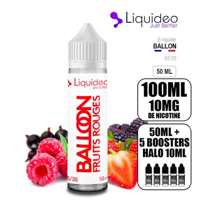 LIQUIDEO - 100ML saveur BALLOON avec 10MG de nicotine (50ML en 0MG + 5 ...