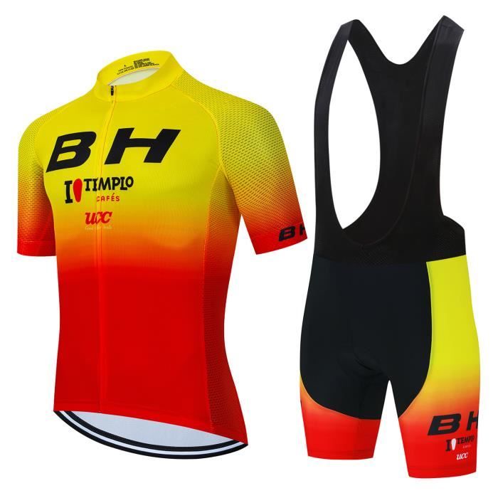 BH Team-Ensemble de maillot de cyclisme pour homme, vêtements de cyclisme sur route, cuissard à ...