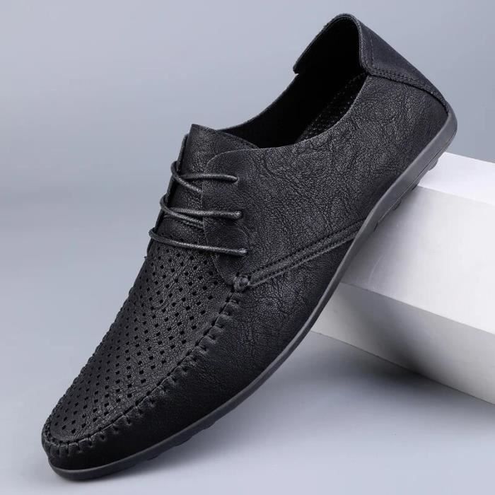 JMD™ Chaussures Homme Été Cuir Luxe Italien Décontractées Respirantes ...