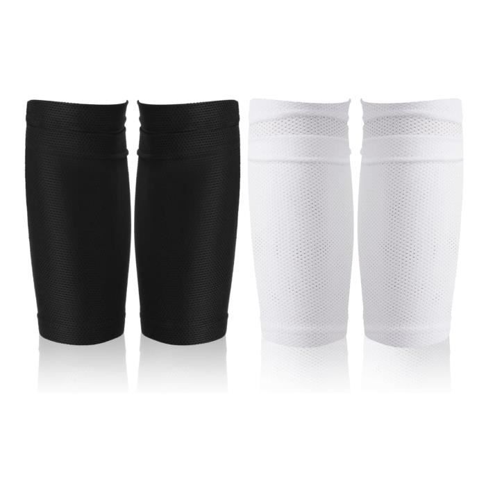 2 Paires Chaussette Protège Tibia de Football, Respirantes Support ...