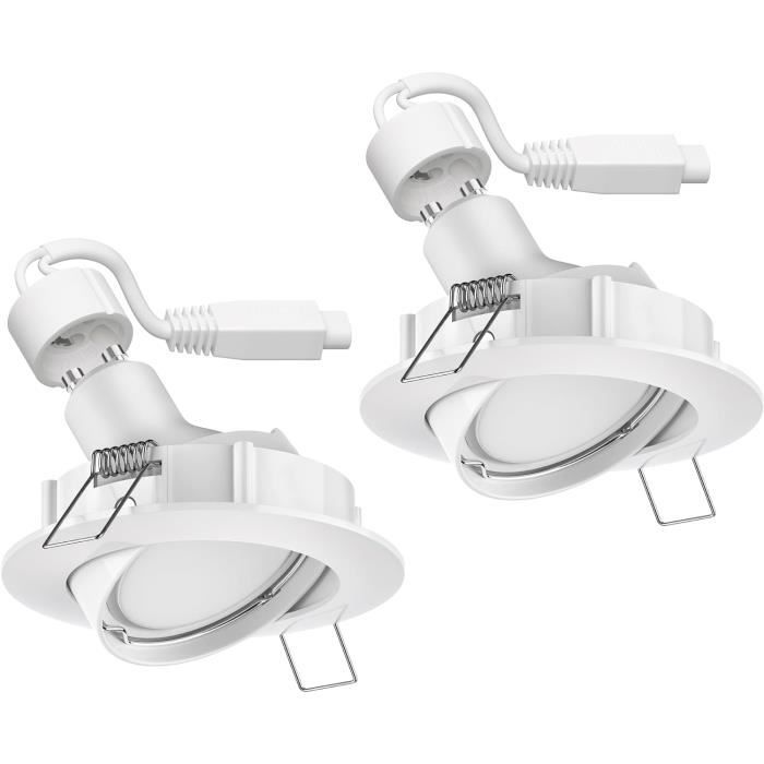 Spot LED encastrable au plafond DEX orientable GU9,828W 450lm chacun ...
