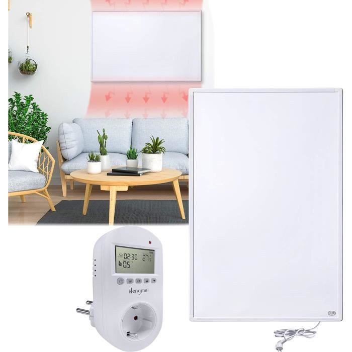 HENGMEI Panneau de Chauffage 1000W Rayonnant Infrarouge Chauffage ...