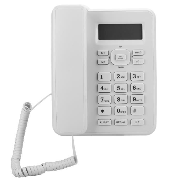 TMISHION Téléphone domestique KX‑T6001CID Téléphone d'Affaires à Domicile d'Hôtel de Ménage ...