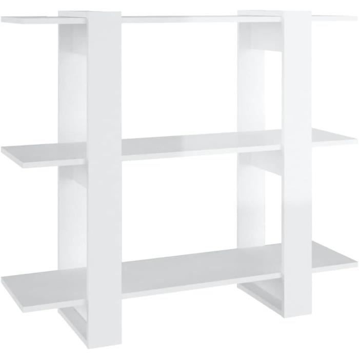 Bibliothèque-Séparateur De Pièce Étagère À Livres Meuble De Rangement Paravent Cloison De ...