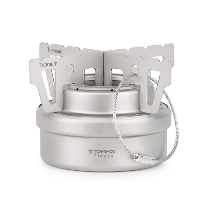 Mini réchaud à alcool en titane portable - TOMSHOO Set 6 - LIXADA ...