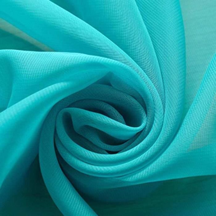 HT30643-FILM POUR VITRAGE.Rideau de voile de couleur pure en tule ...