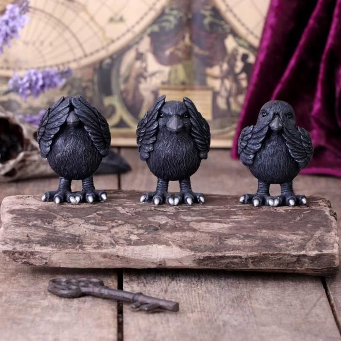 Décoration - Nemesis Now - Les Trois Petits Corbeaux de la Sagesse ...