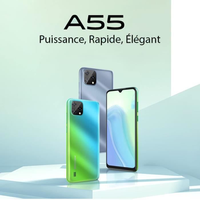 Smartphone Blackview A55 - 6.53'', 4G+, Android 11, Quad-Core, 16Go+3Go ...