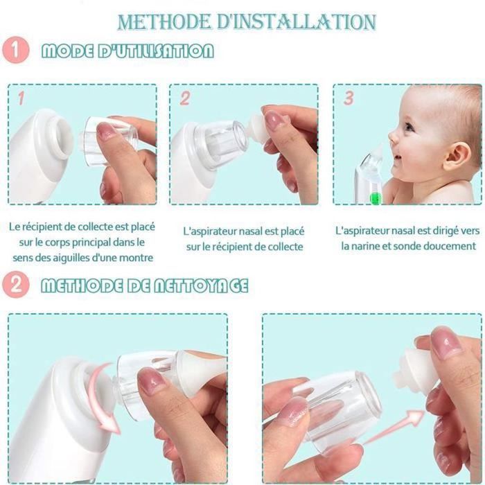 Mouche-bébéAspirateur Nasal Bébé 3 Modes de Nettoyage en Mouche ...
