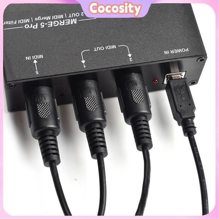 Cocosity Boîte MIDI Répartiteur MIDI USB MIDI Host Box 5 entrées MIDI ...