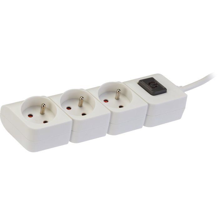 Bloc Multiprise Fiche Plate 3 X 2p+t - Dhome - Cdiscount Bricolage